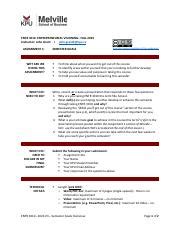 ENTR 3010 Assignment 1 Overview Pdf ENTR 3010 ENTREPRENEURIAL
