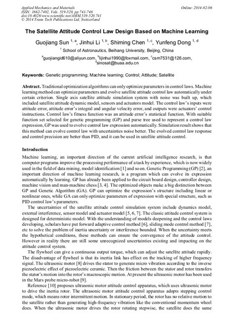 The Satellite Attitude Control Law Design Based On Machine Learning