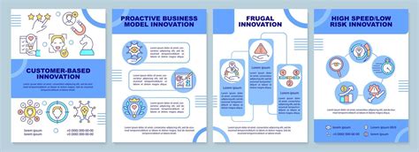 Future Innovation Concepts Blue Brochure Template Business Model Leaflet Design With Linear