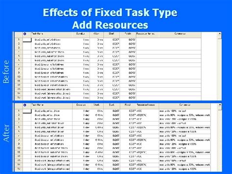 Project Management Microsoft Project MS Project Task Types