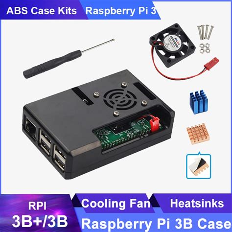 Raspberry Pi 3 Case Abs Box Carcasa Raspberry Pi 3b Enclosure Cooler
