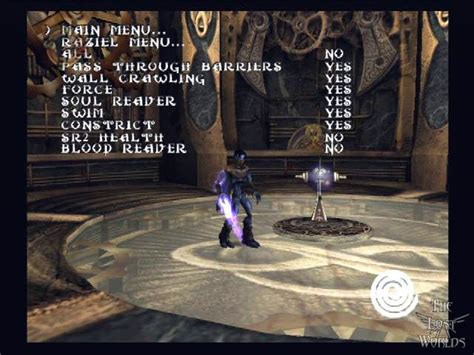 The Debug Menu Soul Reaver 2 Legacy Of Kain The Lost Worlds