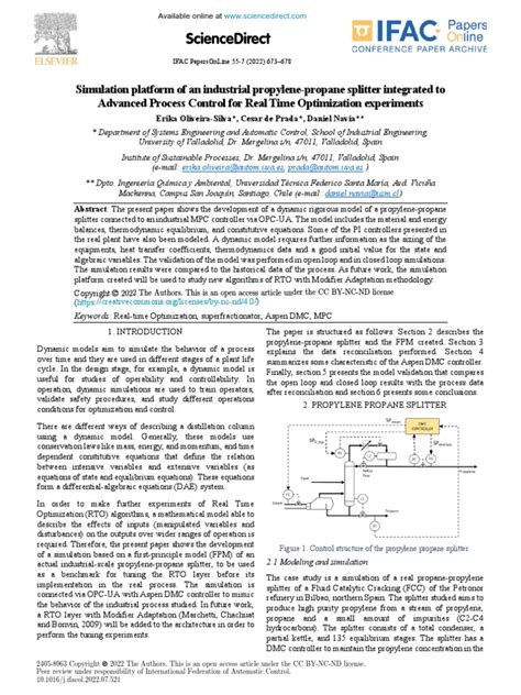 Simulation Propylene Propane Pdf Thermodynamic Equilibrium Heat
