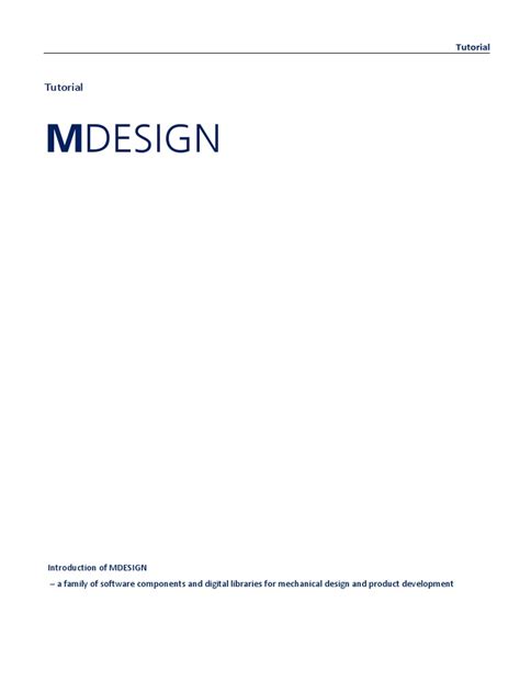 Mdesign Tutorial Pdf Gear Page Layout