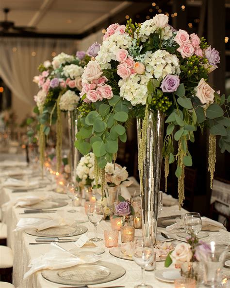 Lavish Hydrangea And Rose Centerpieces