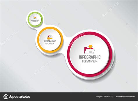 Steps Elements Bubble Chart Scheme Diagram Template Infographic