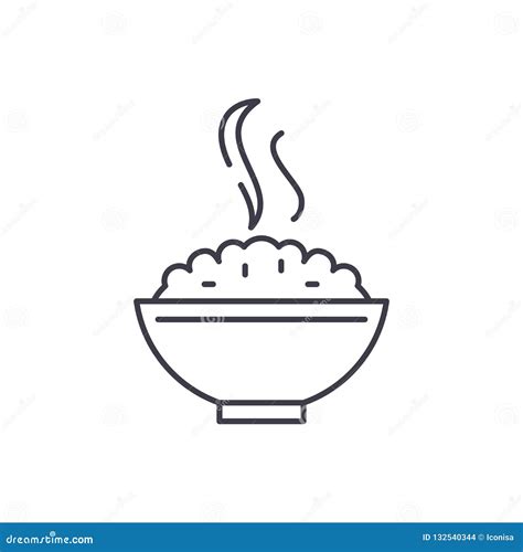 Porridge Line Icon Concept Porridge Vector Linear Illustration Symbol