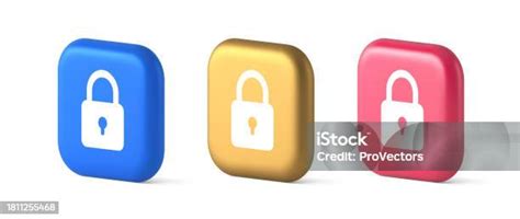 Padlock Locking Web Access Button Password Security Protection Safe