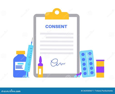 Consent Form Document Stock Vector Illustration Of Consent