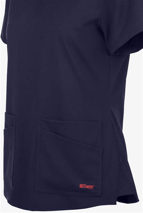 Greys Anatomy Spandex Stretch Emma V Neck Scrub Top Stretch Scrubs