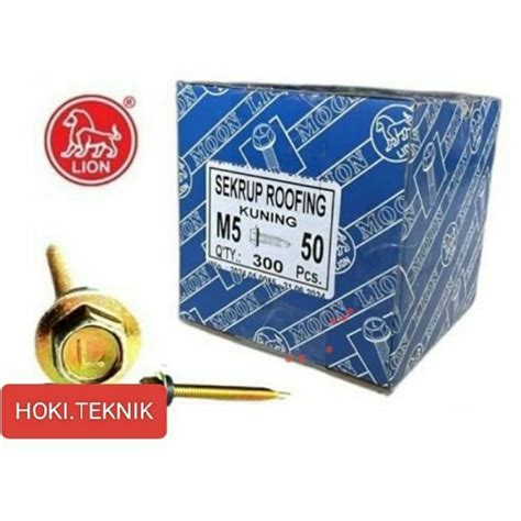 Jual Baut Roofing Sekrup Roofing Kuning 12 X 50 Moon Lion Harga Per