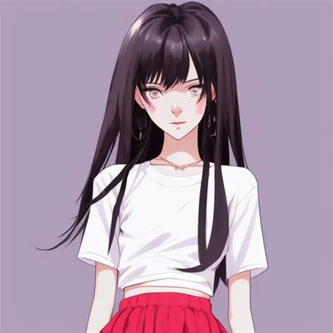 An Extremely Beautiful Teenage Girl With Black Hair Openart