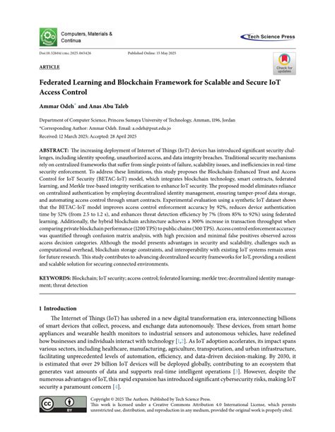 Pdf Federated Learning And Blockchain Framework For Scalable And