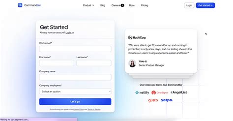 CommandBar UI UX Design SaaS Application Design Saas Ui