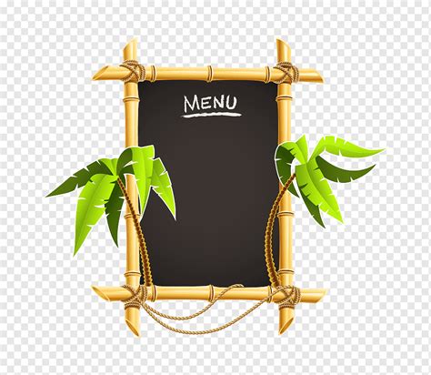 사각형 베이지 색 대나무 액자 메뉴 보드 아트 대나무 프레임 일러스트 대나무 잎 사진술 직사각형 Png Pngwing