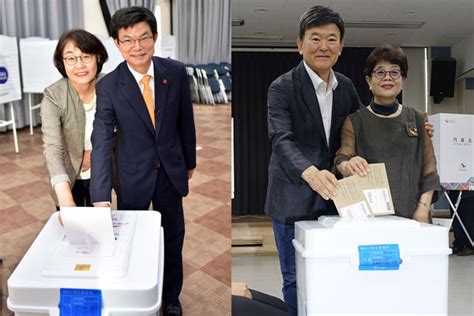 사전투표 마친 제주지사 후보 다른 듯 한 뜻