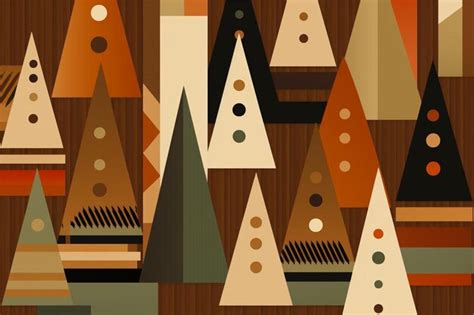 Geometric Shapes Seamless Wallpaper Premium AI Generated Image