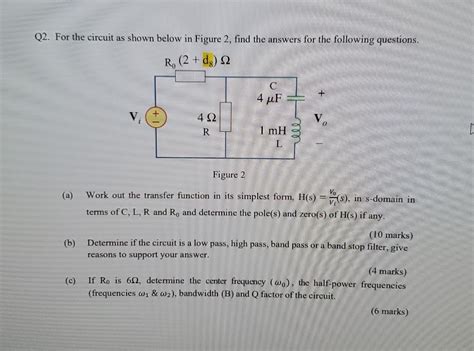 Q2 For The Circuit As Shown Below In Figure 2 Find