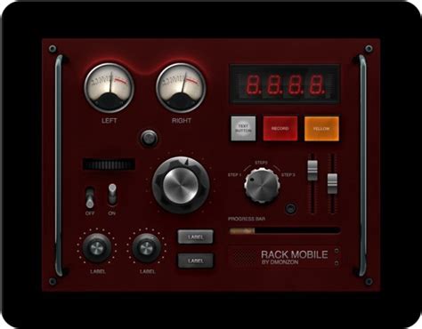Free Psd Retro Ui Elements Dashboard Psd