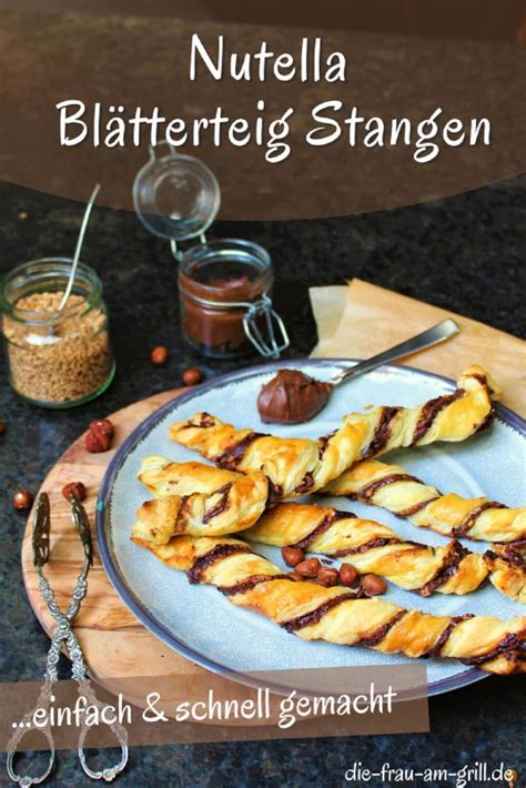 Blätterteig mit Nutella süßes Fingerfood