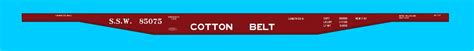 87 0517 SSW Cotton Belt 53 Flatcars Highball Graphics