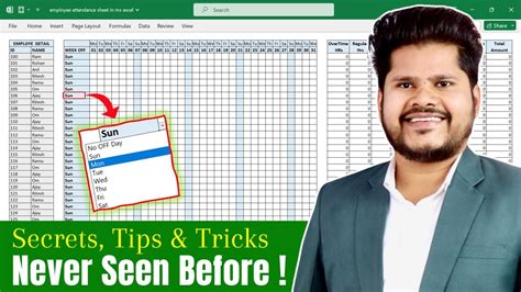 🔥 Fully Automated Attendance Sheet With Overtime In Excel Attendance Sheet In Excel Youtube