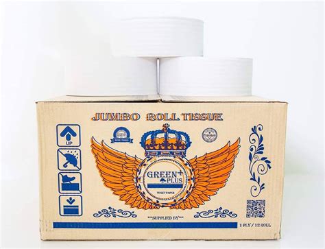 📌📌 กระดาษจัมโบ้โรล กรีนพลัส 1 ชั้น ยาว 600 เมตร เนื้อเกรดประหยัด บรรจุ 12 ม้วน ลัง ราคาย่อมเยา