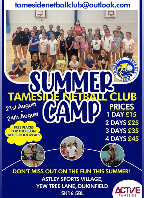 Tameside Summer Netball Camp Silver Springs