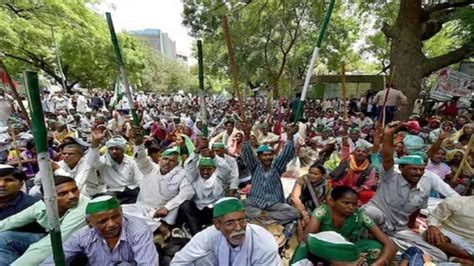 Delhi Farmers Stage Protest At Jantar Mantar Demand Legal Guarantee