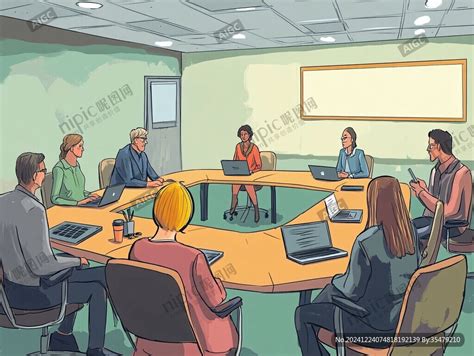 Ai创作图会议室场景 企业工作会议 企业内部会议 开会背景图 努力工作企业家座谈会 企业员工大会 会议插画 企业会议主题 年终企业会议 会议室开会 教室员工会议 企业员工动员会议 企业座谈会