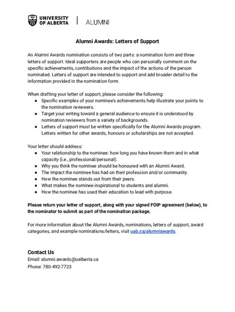 Fillable Online Alumni Awards Sample Nomination Form Pdf Fax Email