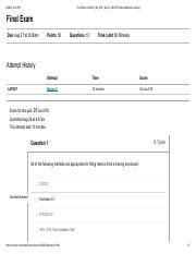 Practical Machine Learning Final Exam Review Questions And Course Hero