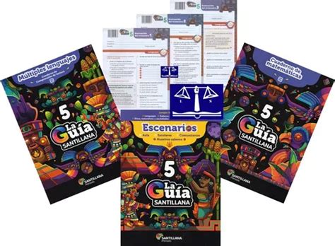 10 Guías Santillana 5 Kits C 3 Libros Examen 2023 24