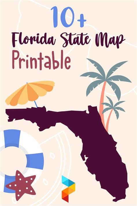 Florida State Map 10 Free Pdf Printables Printablee