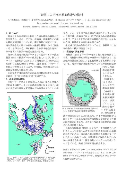 Discussions On Satellite Sea Ice Tracking