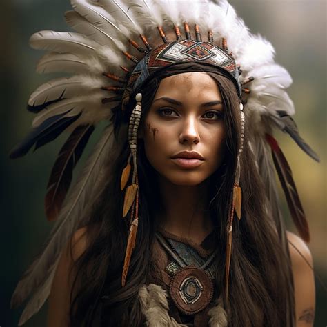 Premium Ai Image Daughter Of The Sioux Chieftain