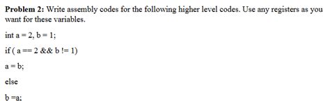 Solved Write Mips Assembly Codes Using Mars Software For The