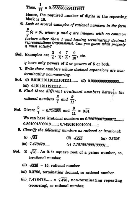 Number System Class 9 Worksheet Pdf