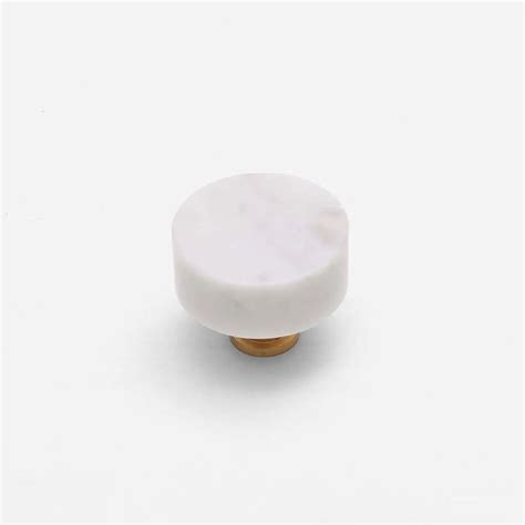 Milan White Marble Knob Marble Cabinet Knob Doup