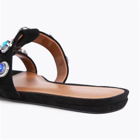 Octavia Dress Sandal Black Suede Sandal By Kurt Geiger London