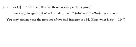 Solved 6 8 Marks Prove The Following Theorem Using A