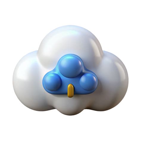 Magnificent Minimalist Cloud Computing Icon Cutout With Gradient Background High Quality