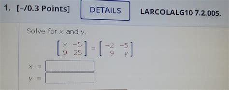Solved Solve For X And Y Chegg