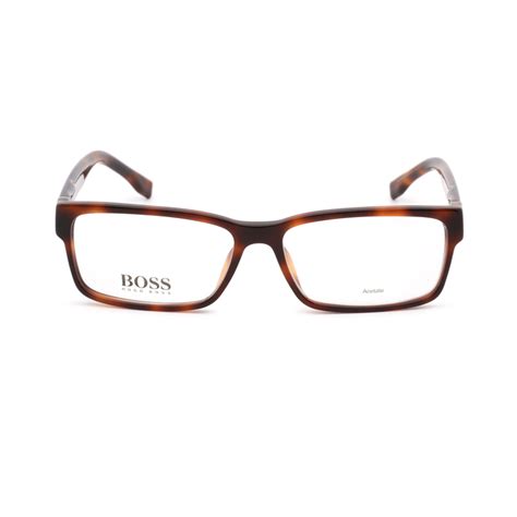 Hugo Boss Mens Tortoise Rectangular Eyeglass Frames Boss0797it00860056