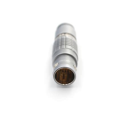 Multi Pole Circular Push Pull Connectors Straight Male Plug Self