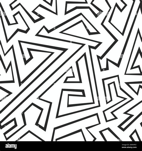 Monochrome Aztec Seamless Pattern Stock Vector Image And Art Alamy