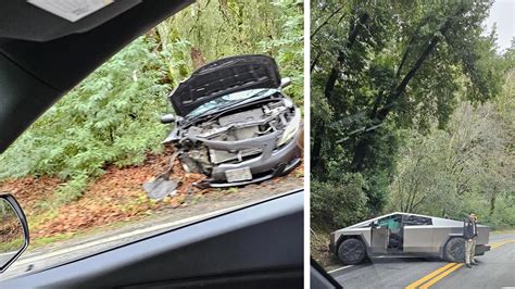 Accident In Tesla Cybertruck Which Was First Reported To Cause Minor
