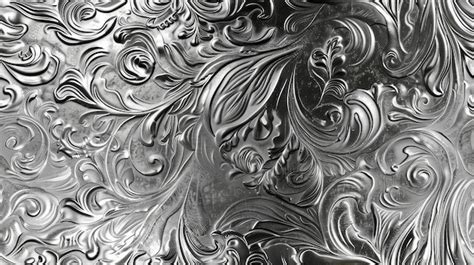 Premium Photo Seamless Texture Of Engraved Silver With Intricate