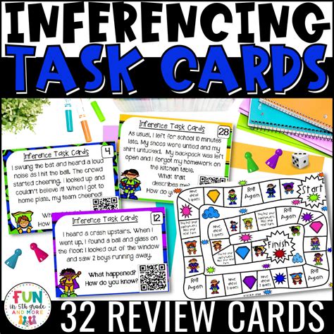 Inference Task Cards Making Inferences Game With Qr Codes Fun In