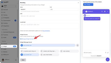 adding custom domain yourgpt